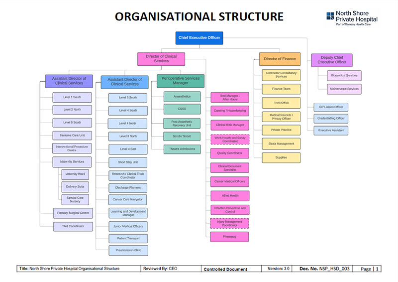 Organisational Structure | North Shore Private Hospital